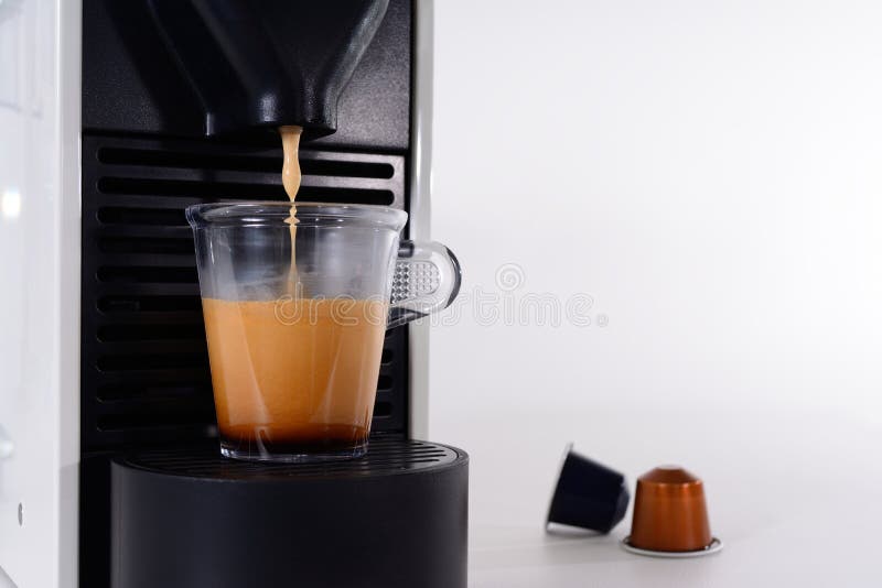 Making an espresso coffee stock photo. Image of variety - 59151494