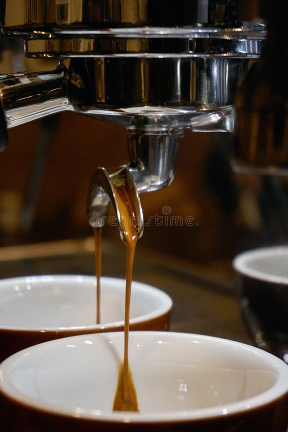 Making espresso coffee stock image. Image of cafe, caffeine - 91452889