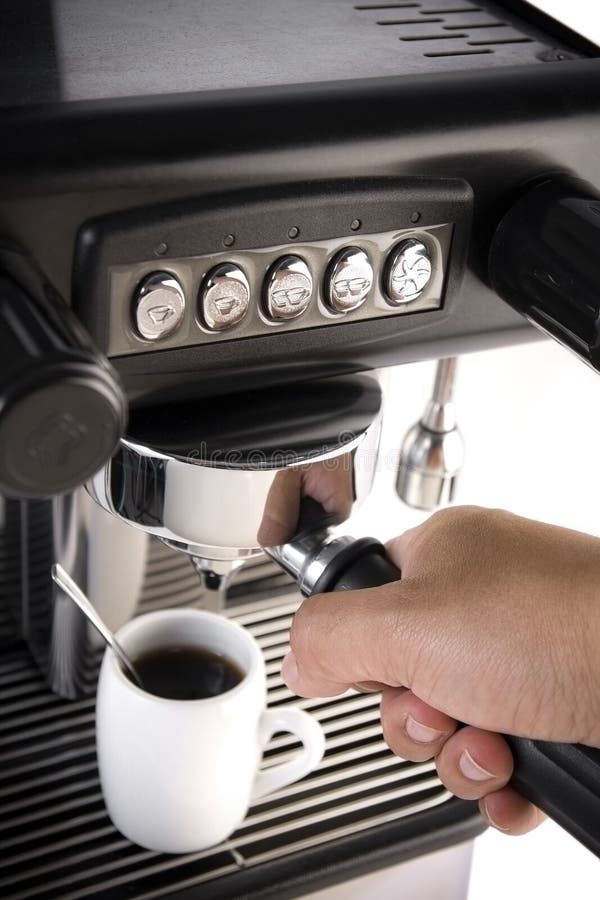 Making Espresso in Coffee Maker Stock Photo - Image of maker, utensil ...