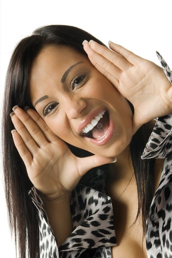 Making face stock image. Image of attractive, brunette - 4878263