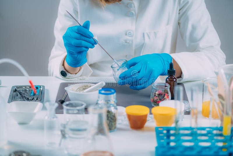 Making Face Beauty Cream in Laboratory Stock Image - Image of beauty ...