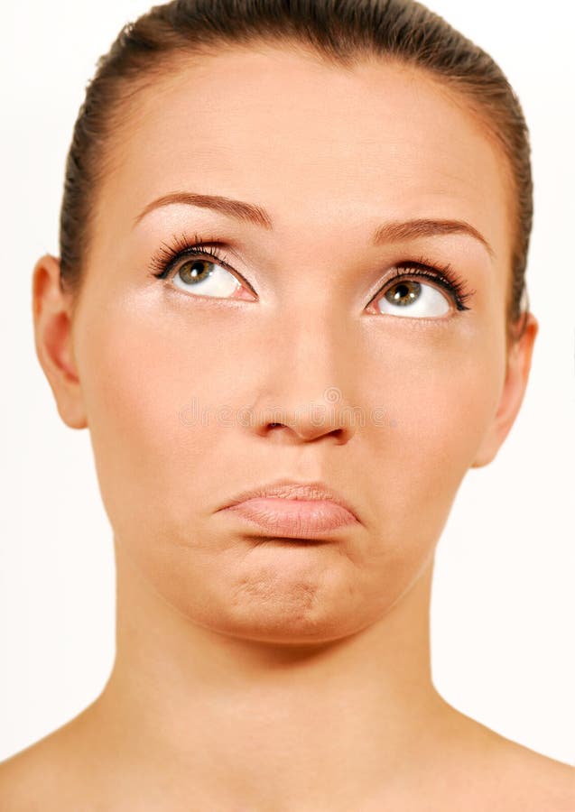 Distrust Girl s Face stock photo. Image of suspicious - 2347448