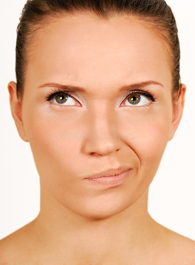 Distrust Girl s Face stock photo. Image of suspicious - 2347448