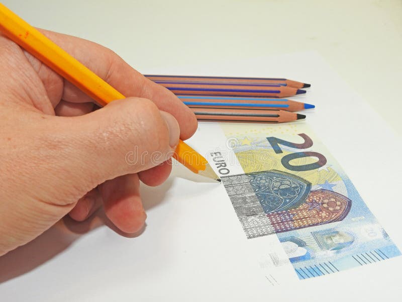 Making fake money. stock photo. Image of euro, background - 79001078
