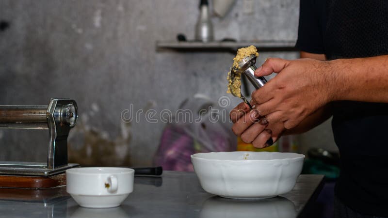 Making Falafel Balls in the Kitchen Stock Image - Image of kitchen ...