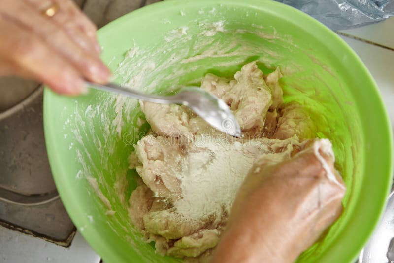 Making fish cake stock photo. Image of fish, meal, close - 53463208