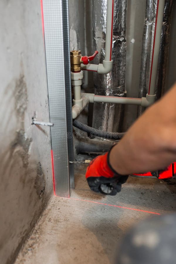 Making a Frame from a Metal Profile Stock Image - Image of equipment ...