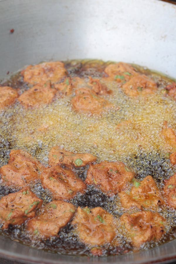 Making Fried Fish Cake in the Pan. Stock Image - Image of cake, fried ...