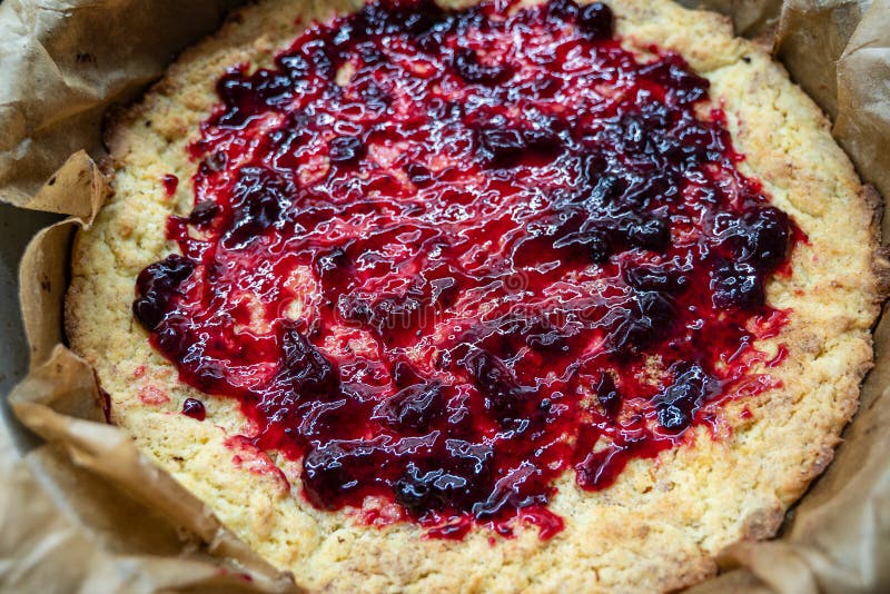Making Fruit and Chocolate Pie on Shortcrust Pastry Stock Image - Image ...