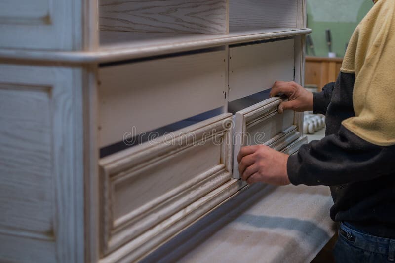 Making Furniture from Wood. Work Carpenter Stock Photo - Image of ...