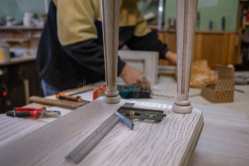 Making Furniture from Wood. Work Carpenter Stock Photo - Image of ...