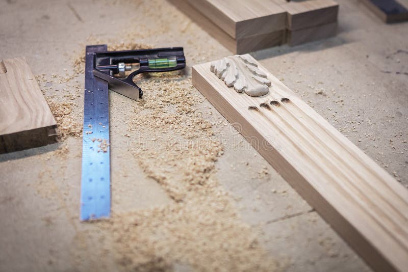 Making Furniture from Wood. Work Carpenter Stock Image - Image of board ...