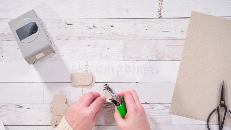 Making a gift tags stock photo. Image of project, gifts - 261000384