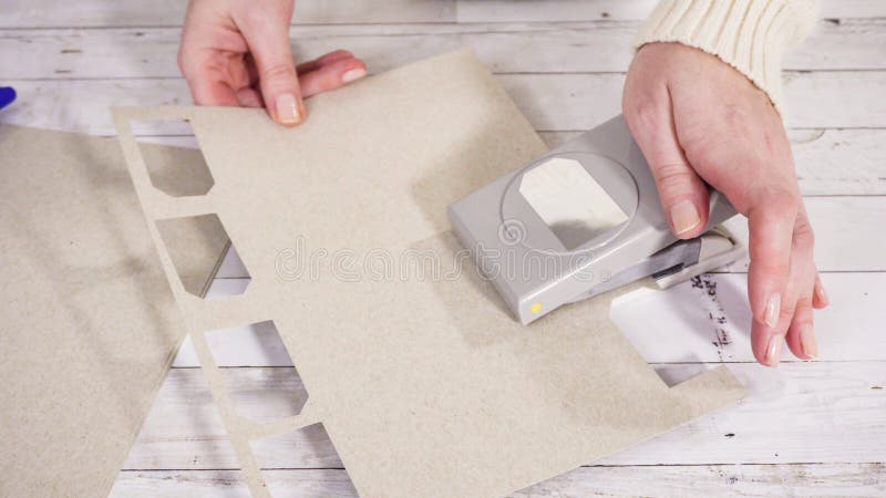 Making a gift tags stock photo. Image of handmade, chocolate - 261000052