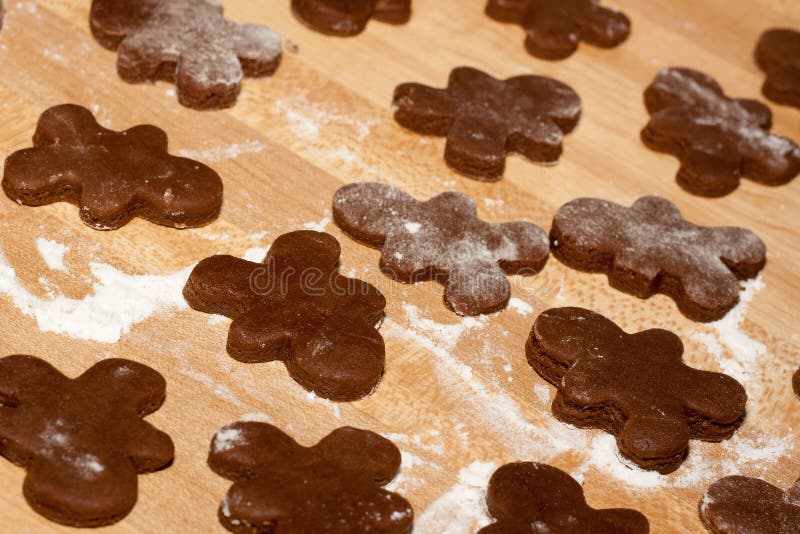 Making gingerbread cookies stock photo. Image of shapes - 36960004