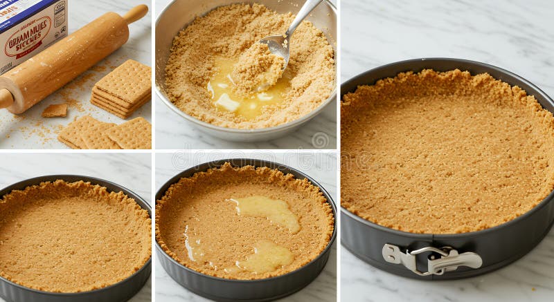 Making a Golden Brown Graham Cracker Cheesecake Crust: a Step-by-Step ...