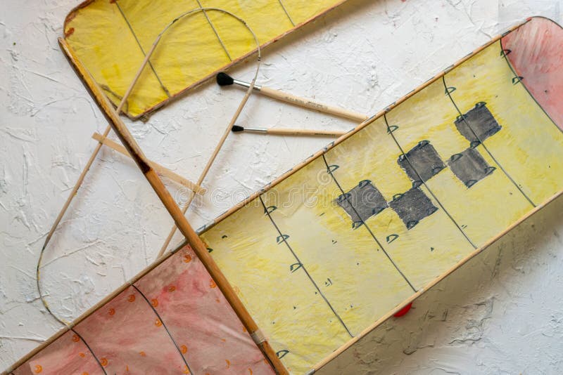 Making a Handmade or Handcrafted Wooden Airplane Models Stock Photo ...