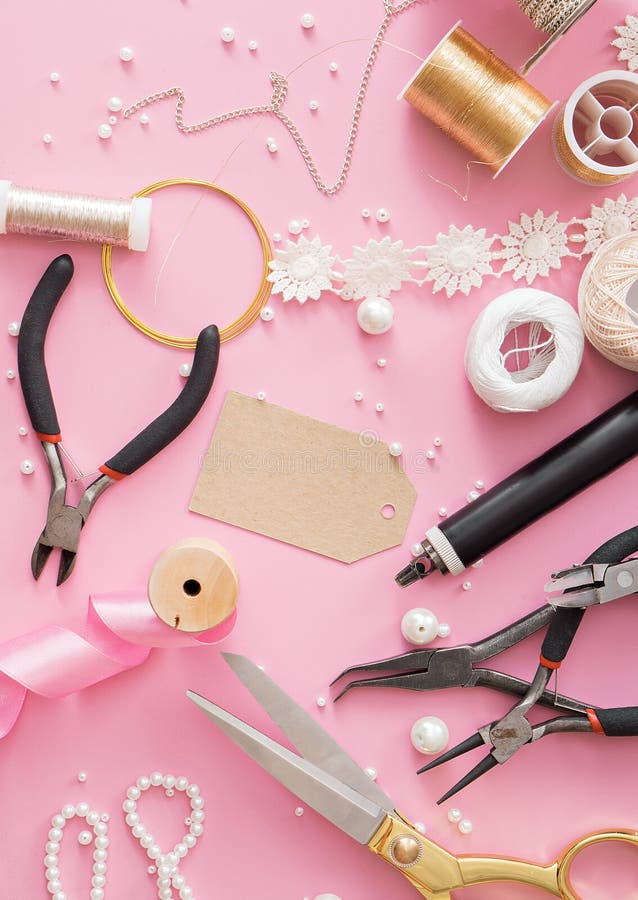 Making of Handmade Jewelry. Bead Making Accessories Stock Photo - Image ...