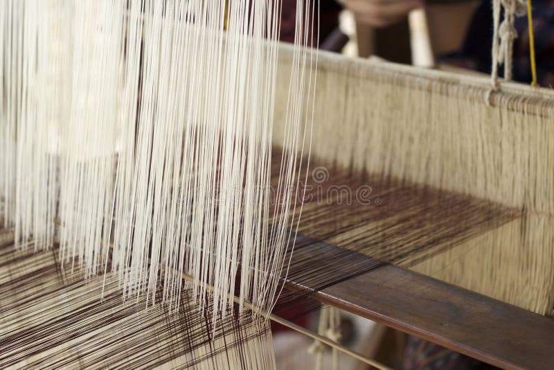 Making Handmade Weaving Thread Stock Image - Image of textile, weave ...