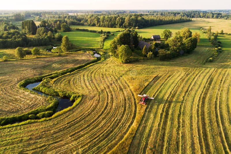 Making Hay in Estonian Countryside Stock Image - Image of european ...