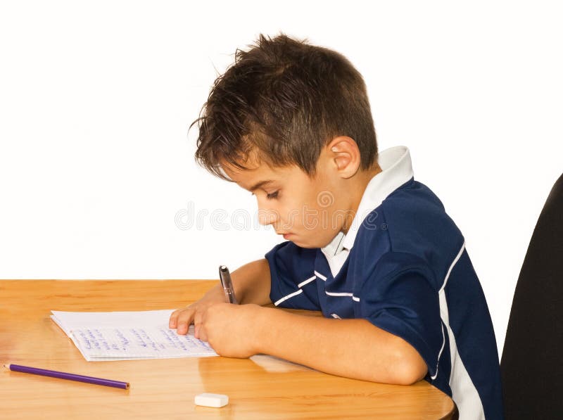 Making homework stock photo. Image of writing, caucasian - 10924212