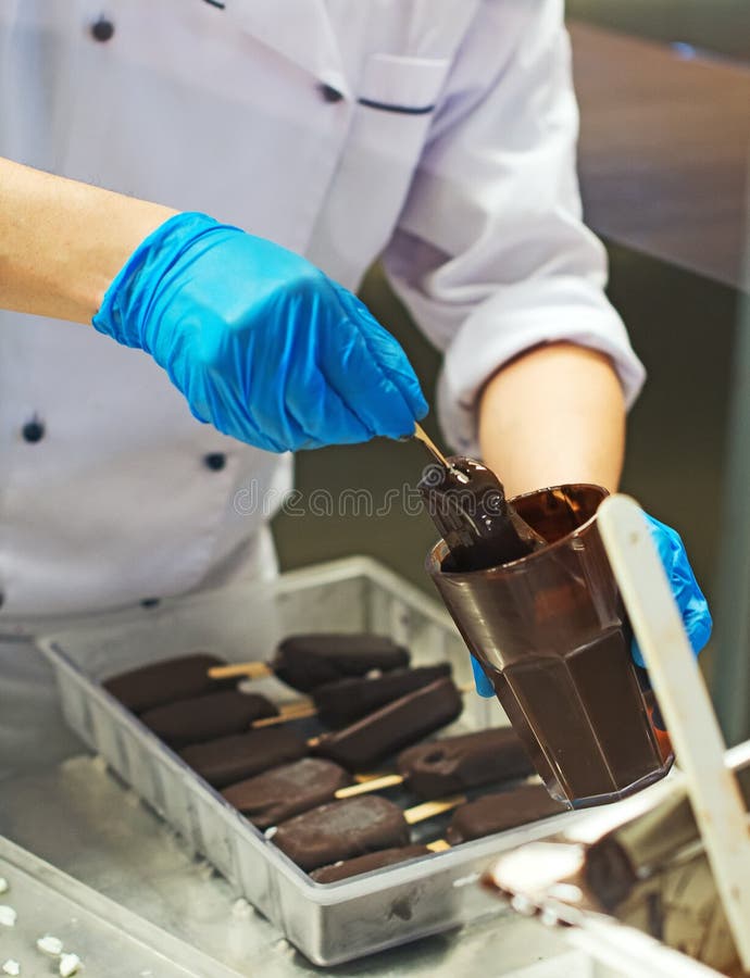 Making of ice cream. stock photo. Image of food, italian - 74866342