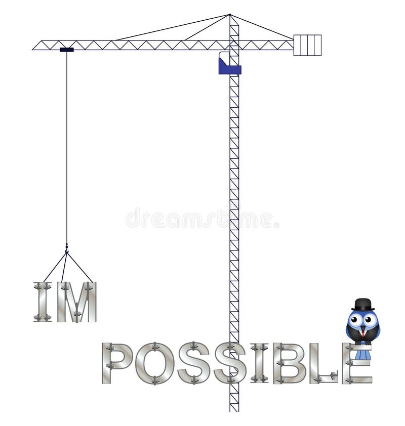 Impossible Possible Traffic Sign Stock Illustration - Illustration of ...