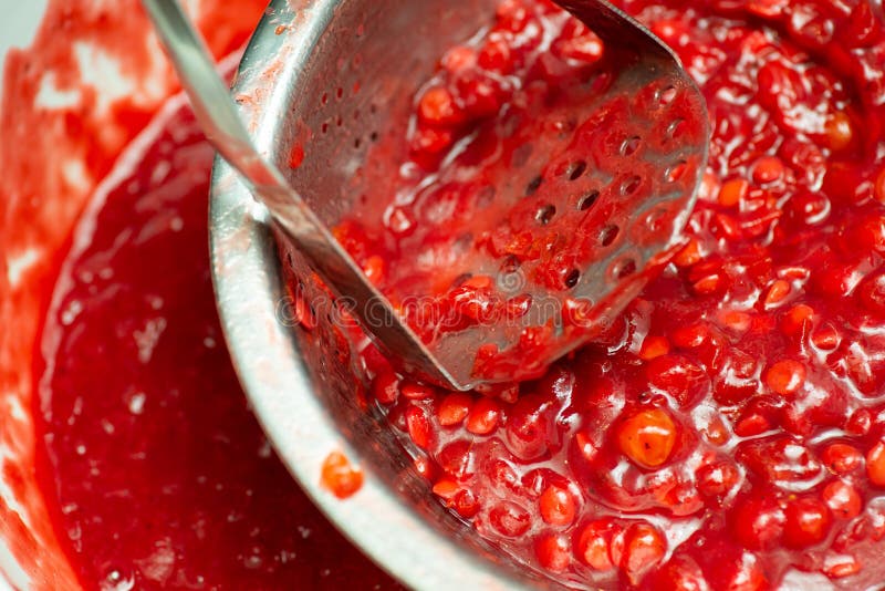 Making Jam from Guelder Rose Berries Stock Photo - Image of squeezing ...