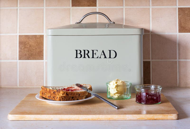 Making a Jam Sandwich stock photo. Image of bake, cook - 354326908