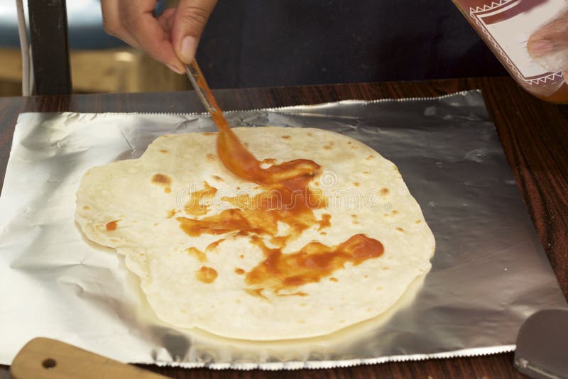 Making Kebab with Delicious Flavors Stock Photo - Image of doner ...