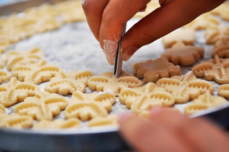 Making of Kueh Bangkit stock image. Image of snack, shape - 14262367