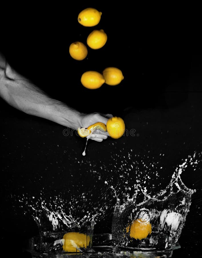Making Lemonade Out of Lemons Stock Photo - Image of strength, male ...
