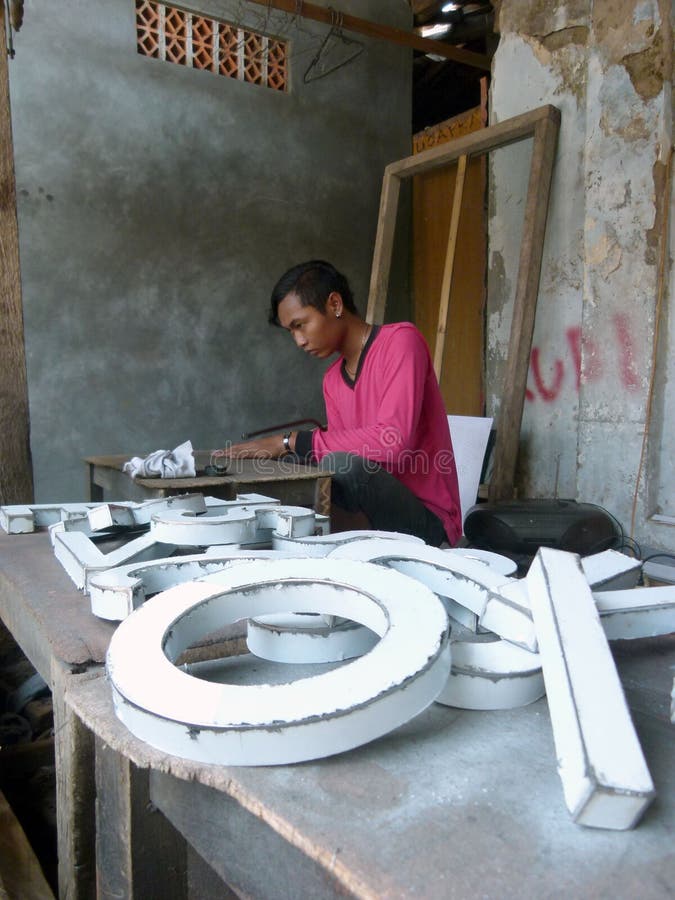 Making letters editorial image. Image of plate, steel - 64718115