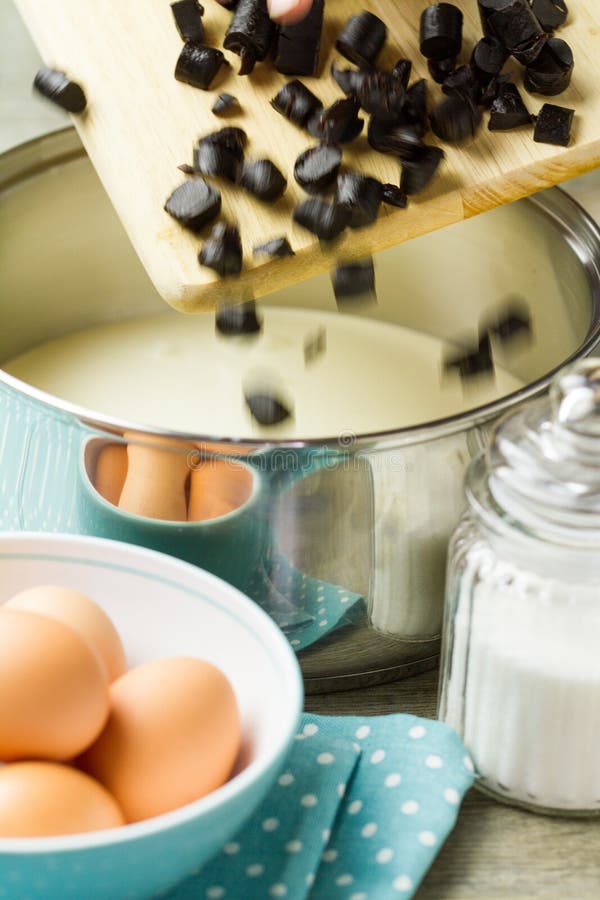 Making Licorice Ice Cream stock image. Image of candy - 42060699