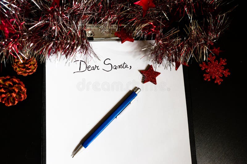 Making a List with Goals or Shopping List on White Paper Stock Image ...