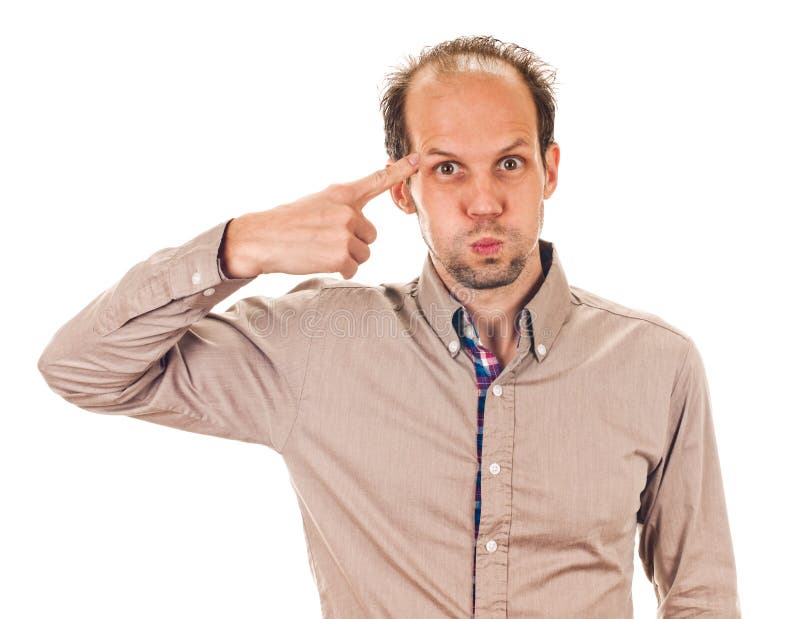 Making a mad gesture stock image. Image of fool, hand - 88246405