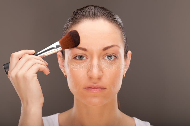 Making make-up stock photo. Image of evening, examining - 22304632