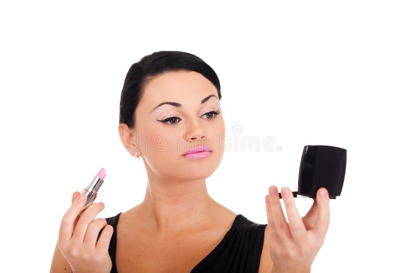 Making make-up stock photo. Image of dress, glamour, examining - 22300274