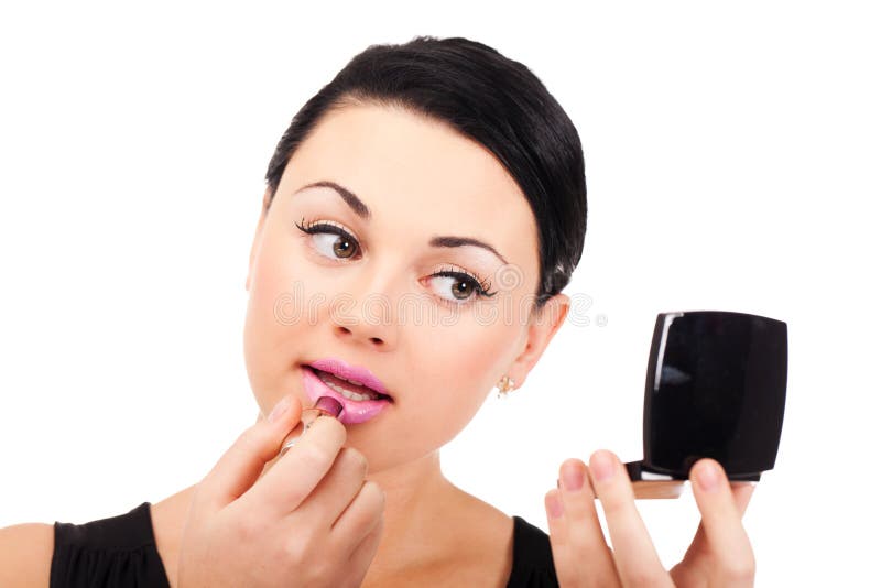 Making make-up stock image. Image of isolated, human - 22301525