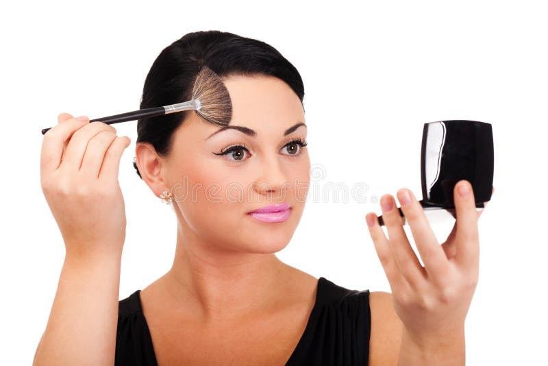 Making make-up stock image. Image of isolated, cosmetics - 22304119