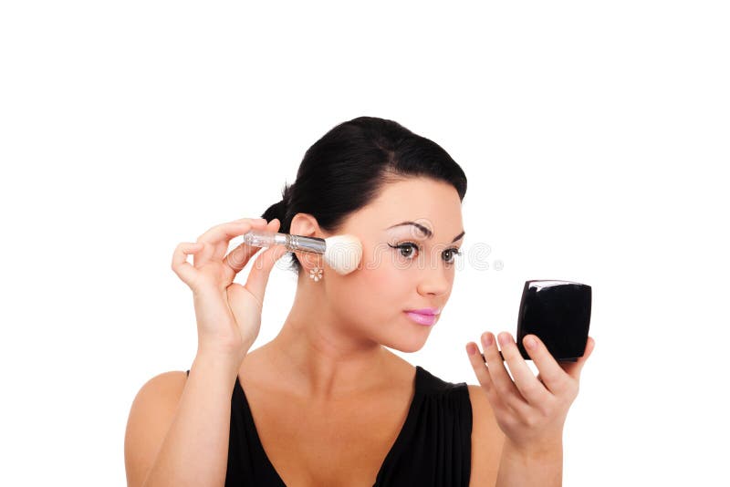 Making make-up stock image. Image of beautiful, dress - 22319895