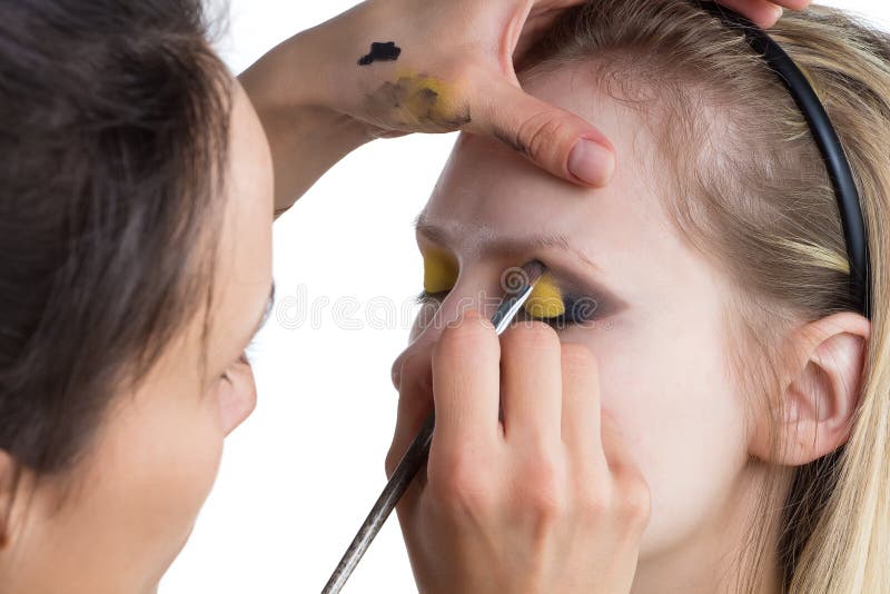 Making Make up closeup stock image. Image of isolated - 40300335