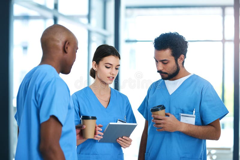 Making Medical Calls As a Dedicated Team. a Group of Medical ...