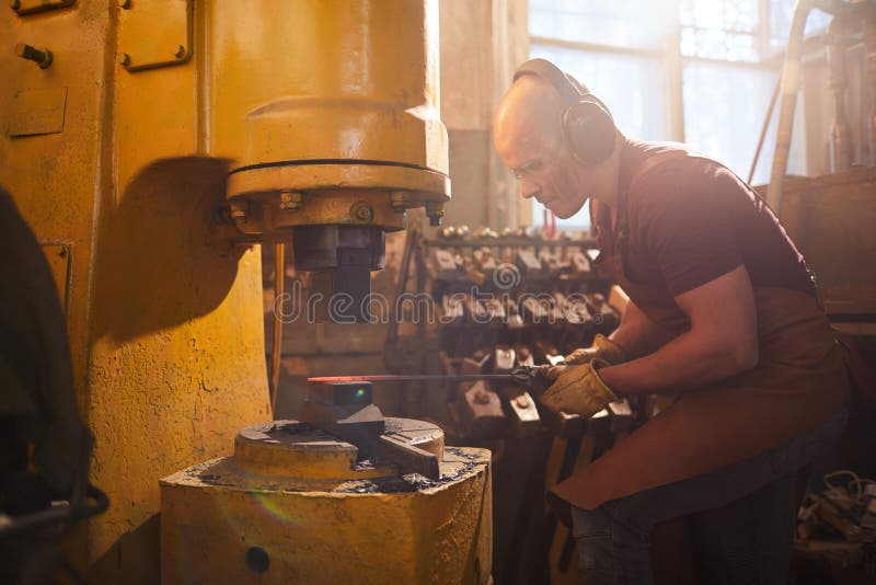Making metal bar flat stock photo. Image of ironwork - 150131126