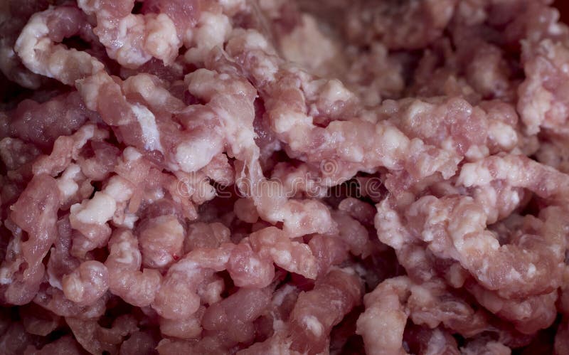 Making Minced Meat Using a Meat Grinder. Minced Meat in a Colored Bowl ...