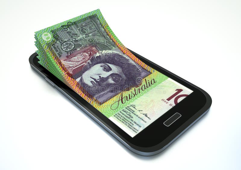 Making Money with E Commerce Using Smartphone Stock Illustration ...