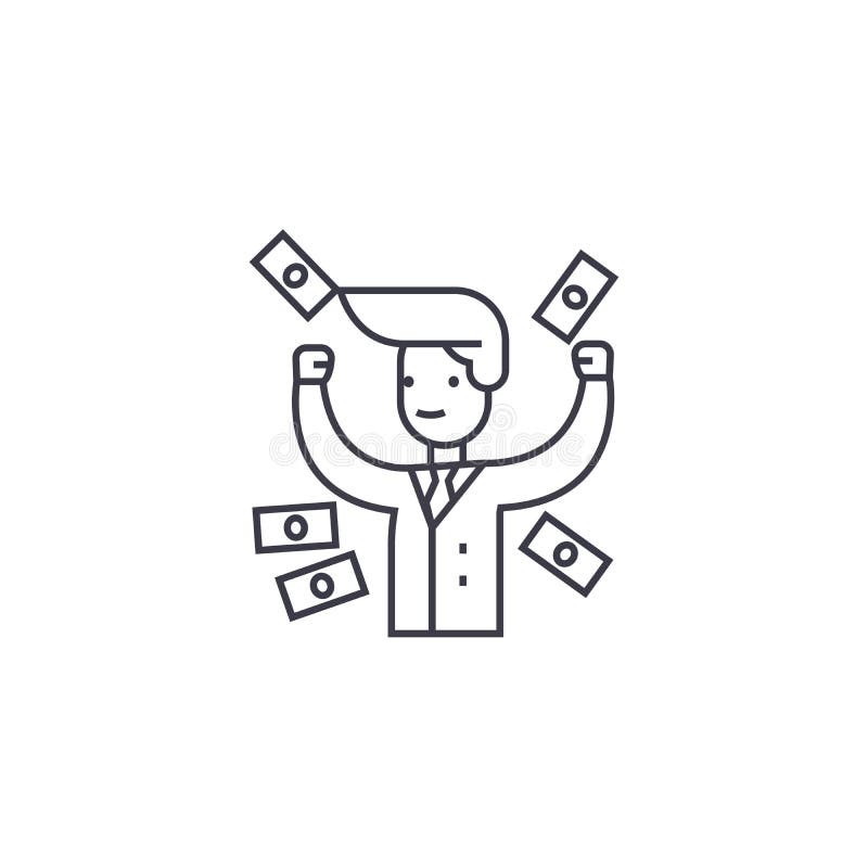 Making Money Editable Line Icons, 100 Vector Set, Collection. Making ...