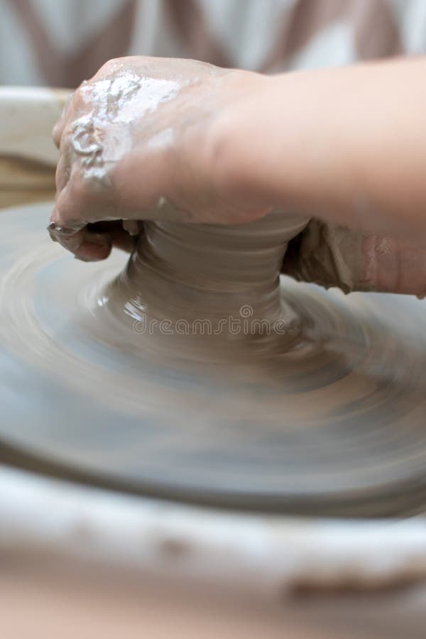 Making of Mud Pot on Potters Wheel during Workshop in Art Ceramic ...