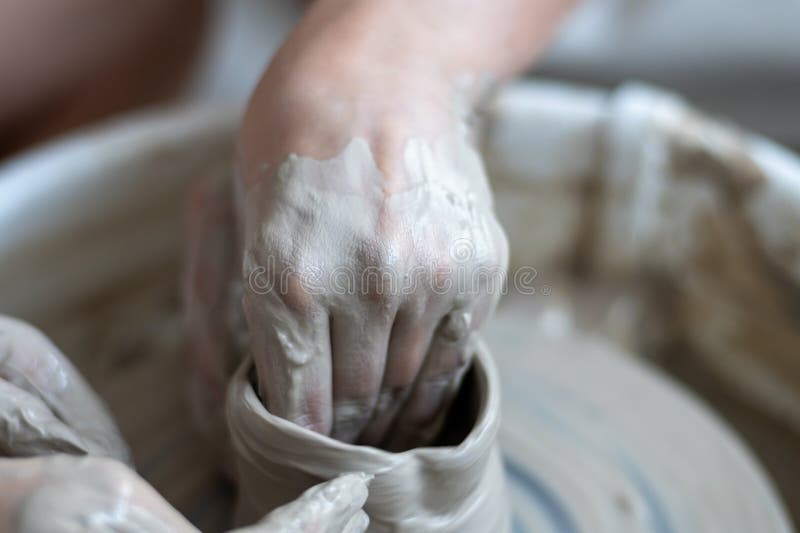Making of Mud Pot on Potters Wheel during Workshop in Art Ceramic ...