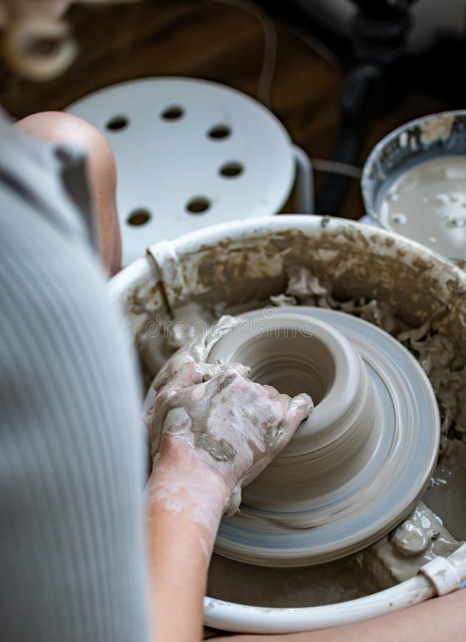 Making of Mud Pot on Potters Wheel during Workshop in Art Ceramic ...